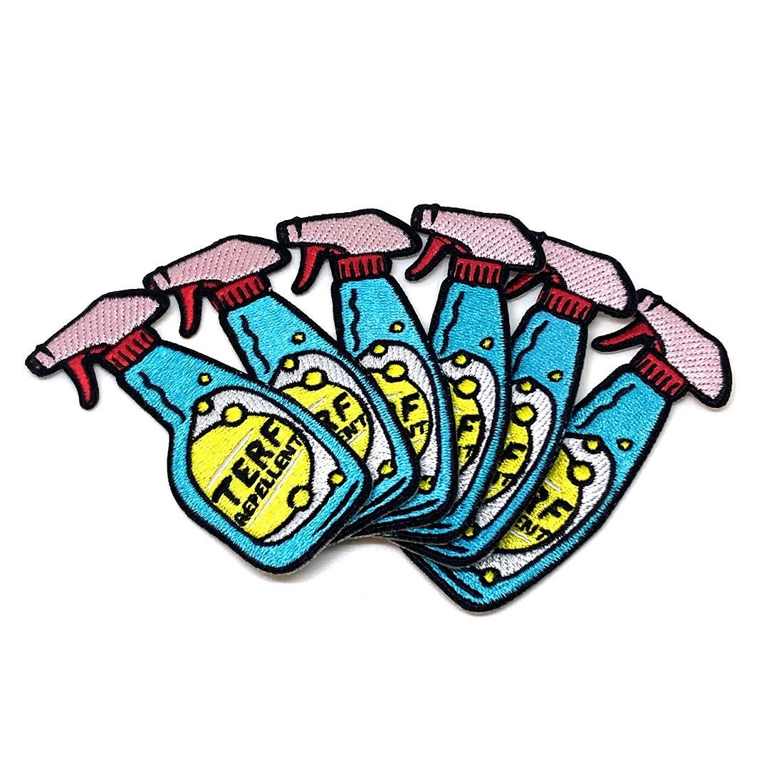 TERF Repellent Iron on Patch Trans Rights Embroidered Patch - Etsy UK