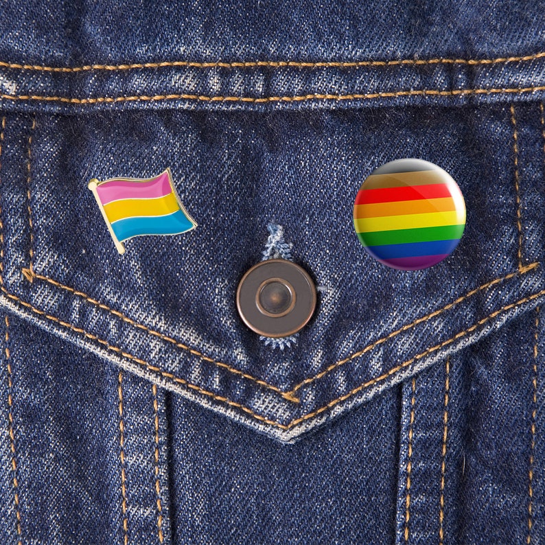 Pansexual Pride Pin Pansexual Flag Pan Pride Enamel Pin Etsy