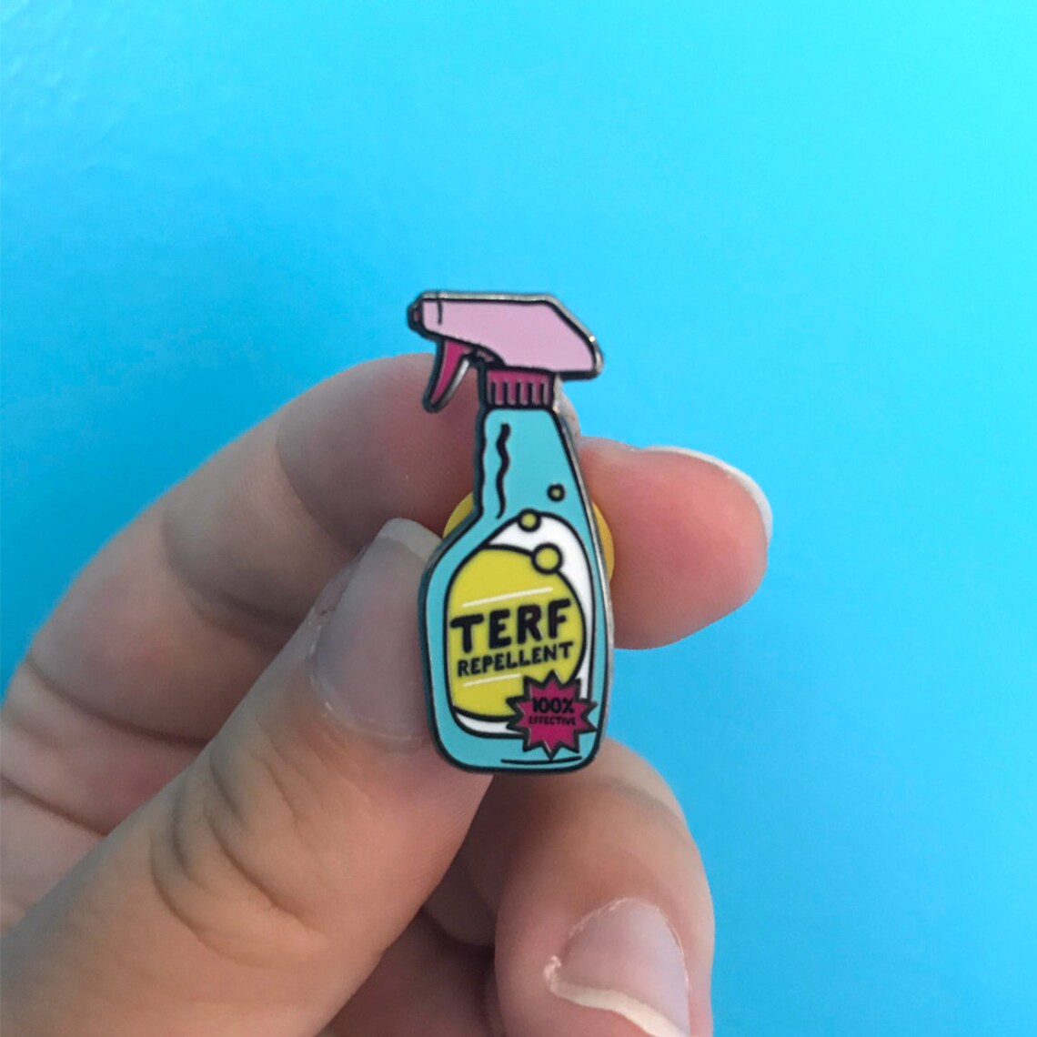 TERF Repellent Pin Terf Pin Trans Pride Enamel Pin Anti | Etsy