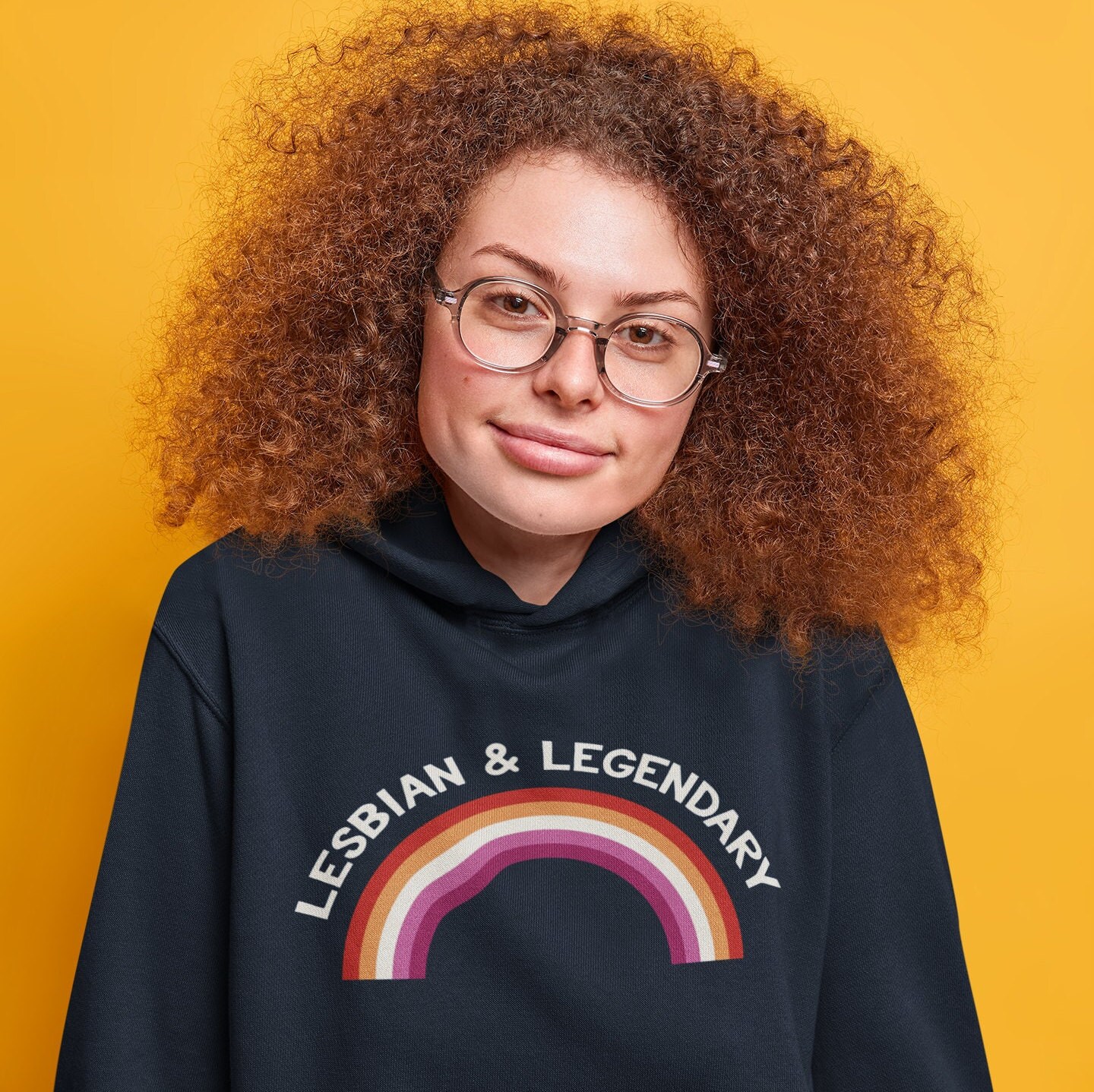 Lesbian Pride Hoodie | Sunset Lesbian Flag Hoodie | Lesbian Gifts for ...