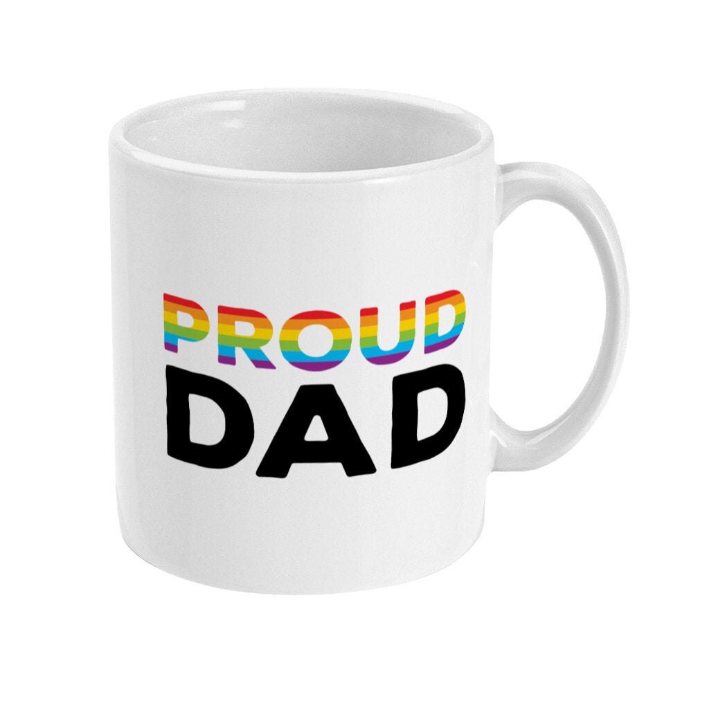 Proud Dad Gay Pride Mug Rainbow Flag Mug LGBT Mug Gift | Etsy