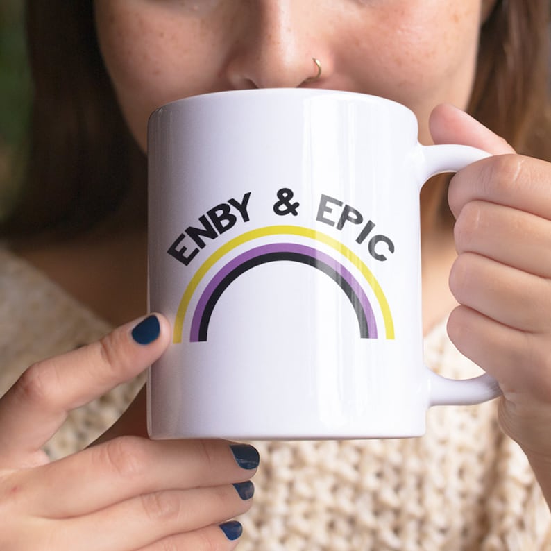 Non Binary Pride Coffee Mug LGBT Gift Genderqueer Mug - Etsy