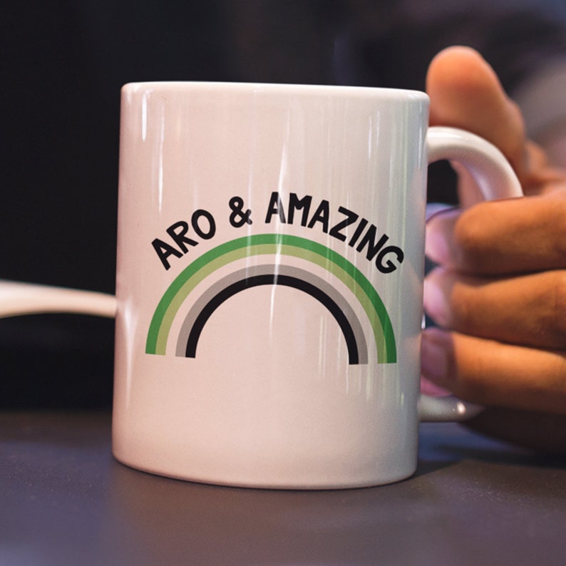 Aromantic Pride Mug Aro Coffee Mug Aromantic Flag LGBT - Etsy