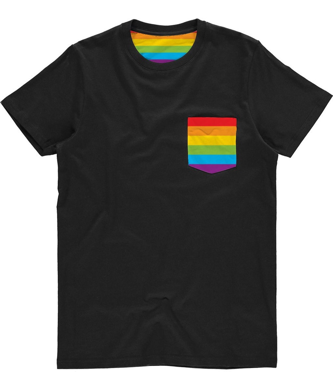 Pride Flag Rainbow Shirt Gay Pride Pocket T Shirt Lgbt Pride Shirt