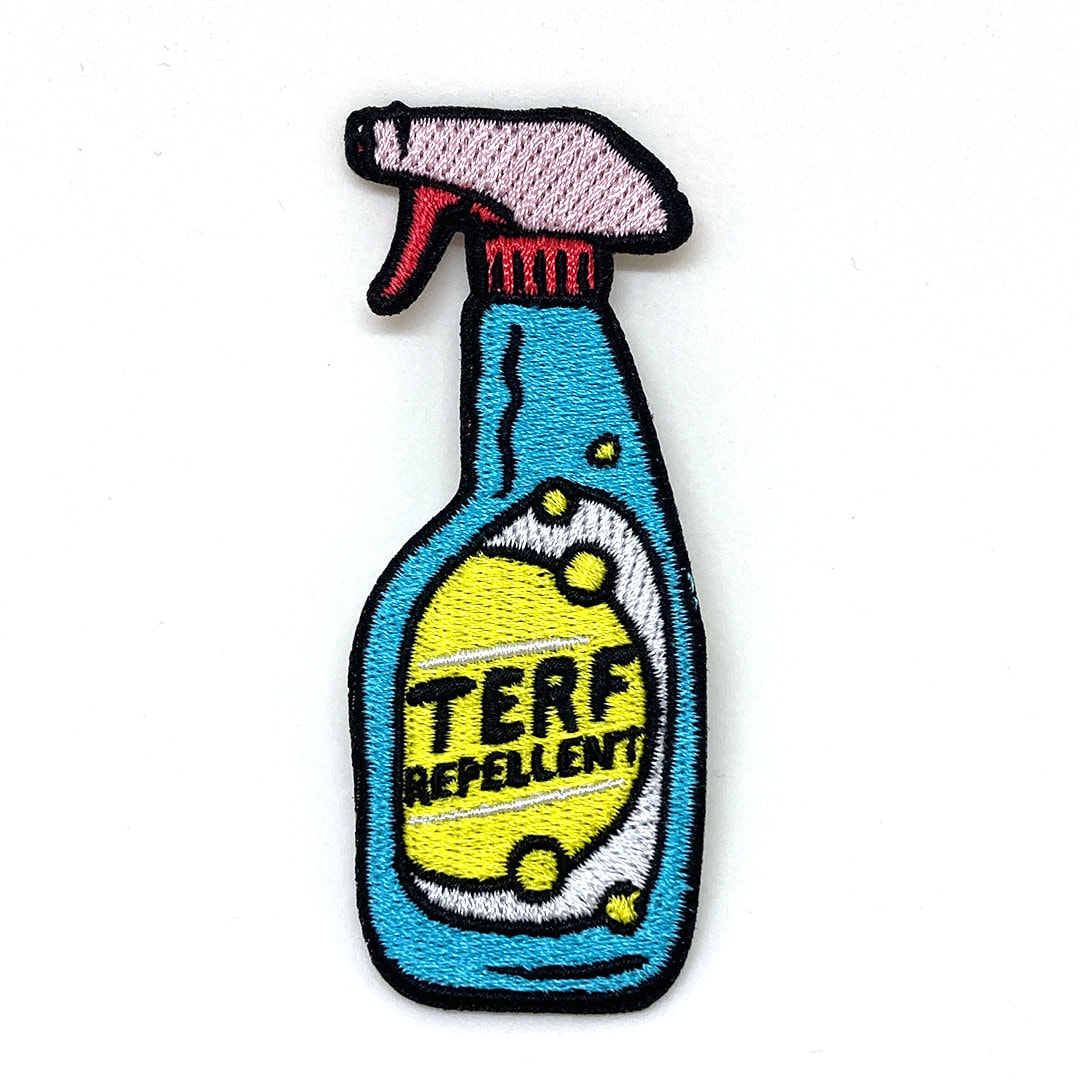 TERF Repellent Iron on Patch Trans Rights Embroidered Patch - Etsy UK