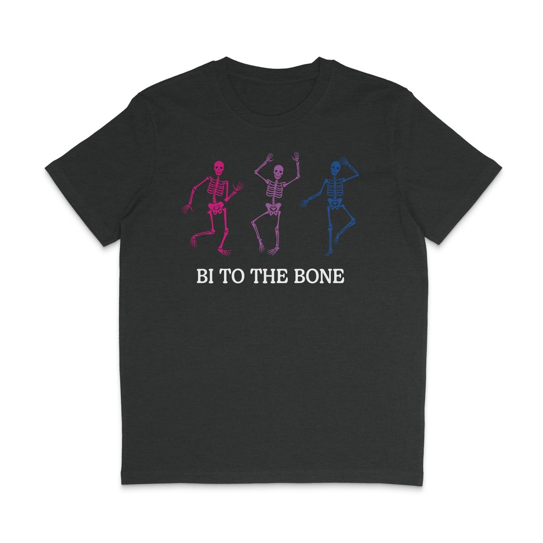 Dancing Skeleton Bisexual Halloween Shirt Bi to the Bone - Etsy