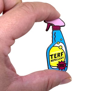 TERF Repellent Enamel Pin | Trans Rights Pride Badge - Etsy