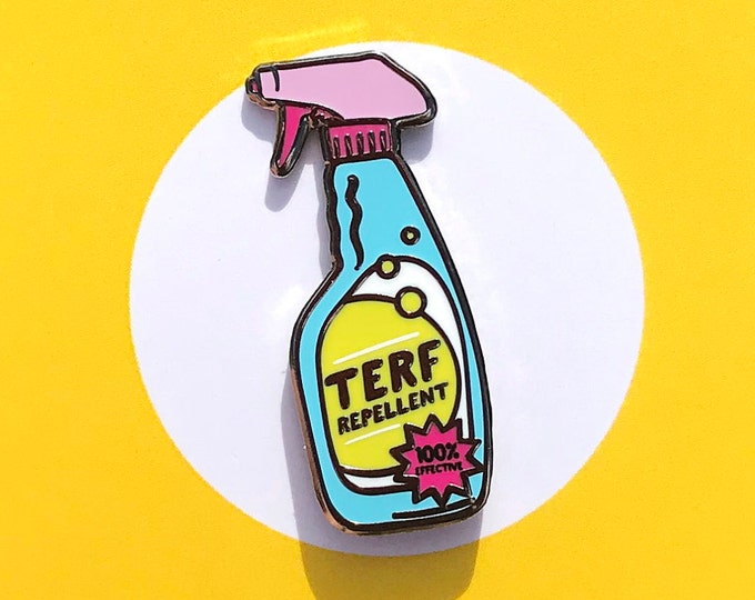 TERF Repellent Pin Terf Pin Trans Pride Enamel Pin Anti - Etsy UK