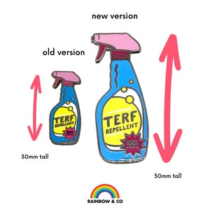TERF Repellent Enamel Pin | Trans Rights Pride Badge - Etsy