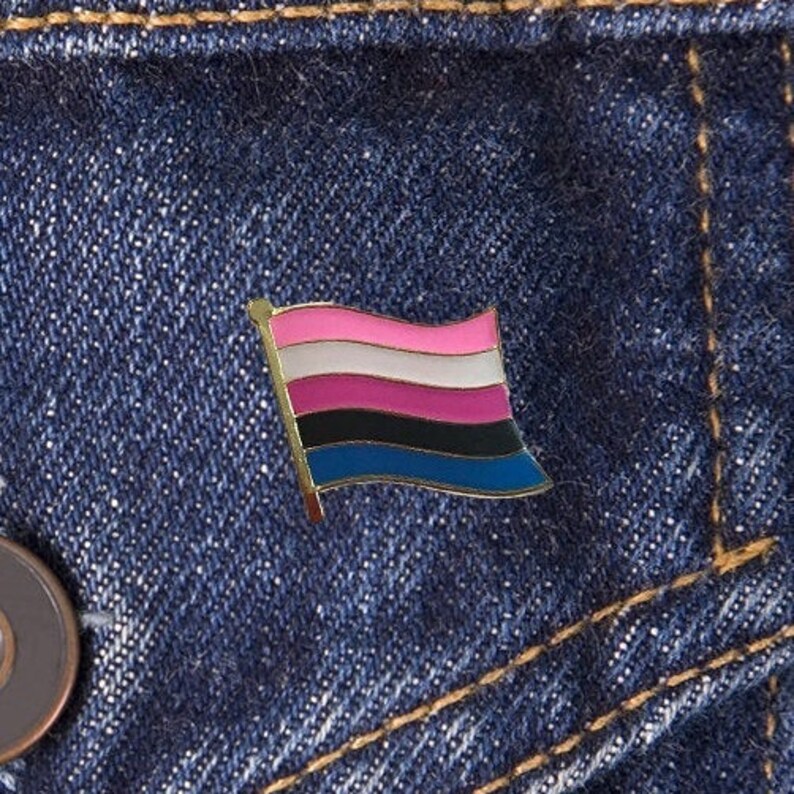 Genderfluid Pride Pin Genderfluid Flag Pin Badge Etsy