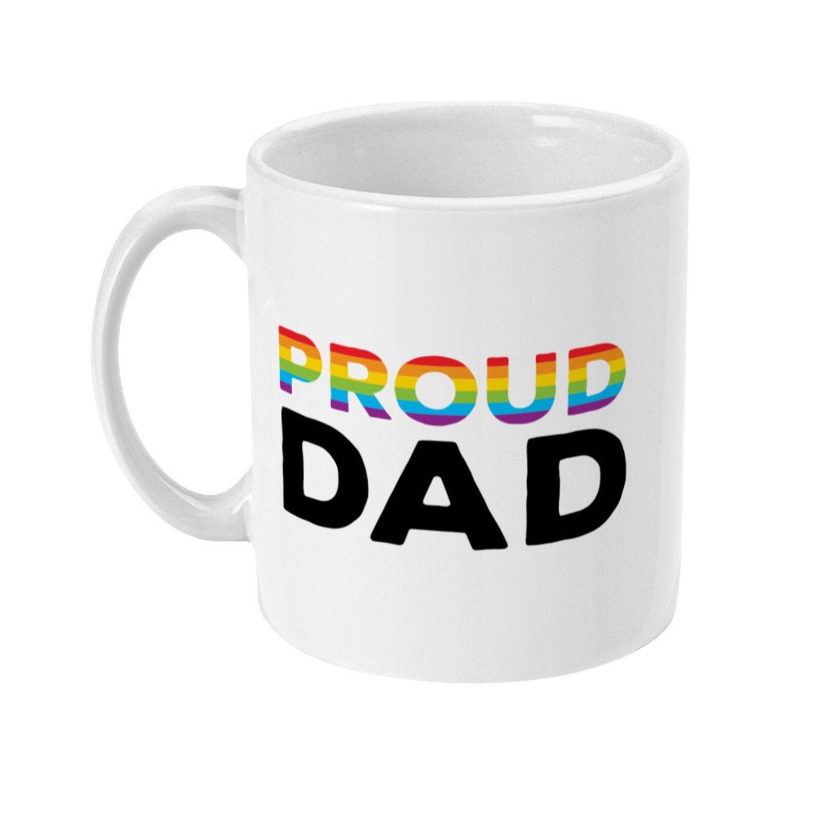 Proud Dad Gay Pride Mug Rainbow Flag Mug LGBT Mug Gift | Etsy