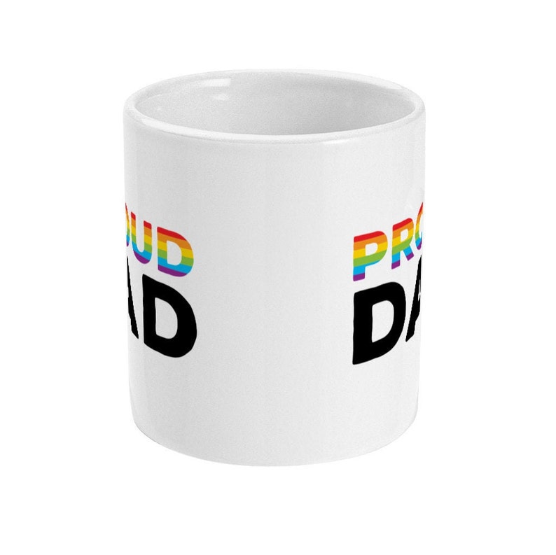 Proud Dad Gay Pride Mug Rainbow Flag Mug Lgbt Mug T Etsy