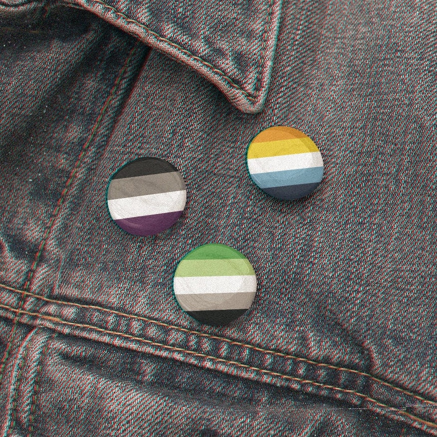 Asexual Flag Badge Ace Pride Badge Subtle Asexual Badge | Etsy
