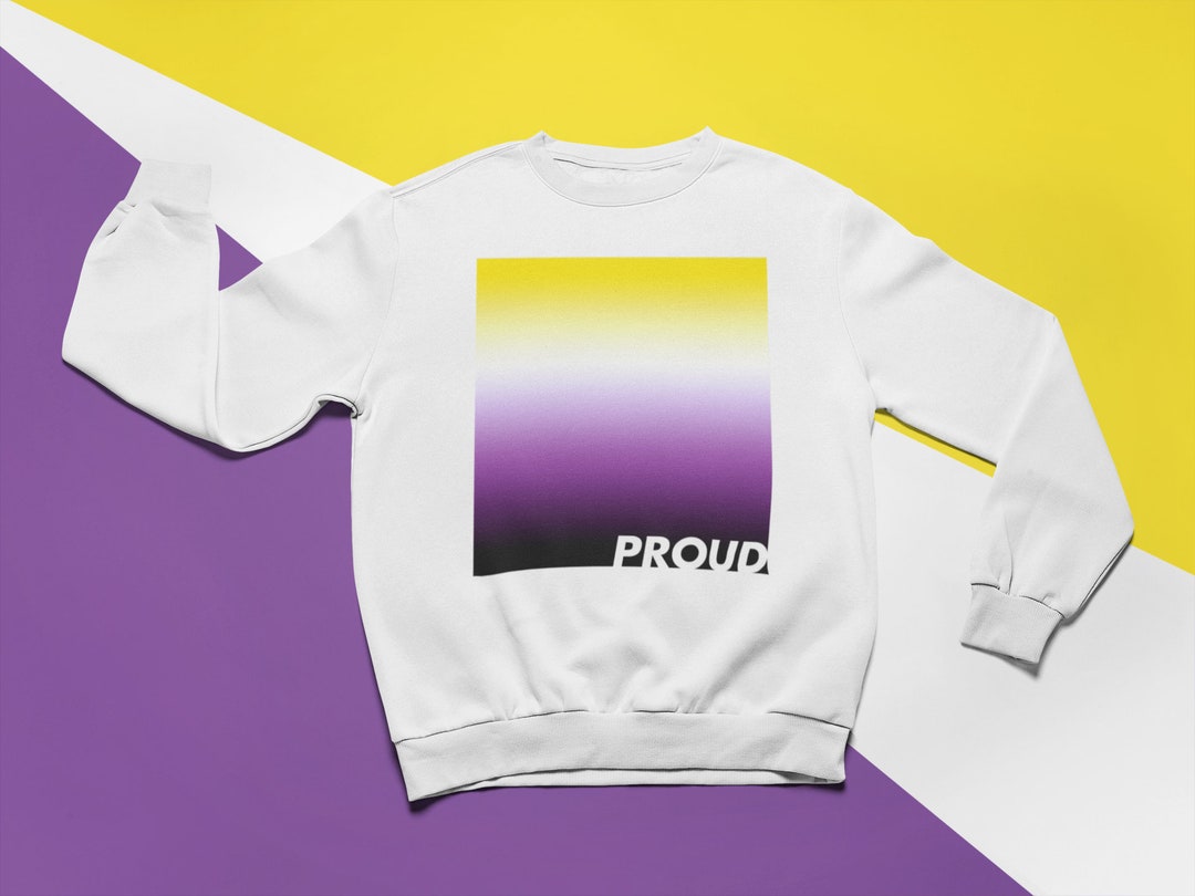 Non Binary Pride Sweatshirt | Enby Pride Sweater | Non Binary Flag ...
