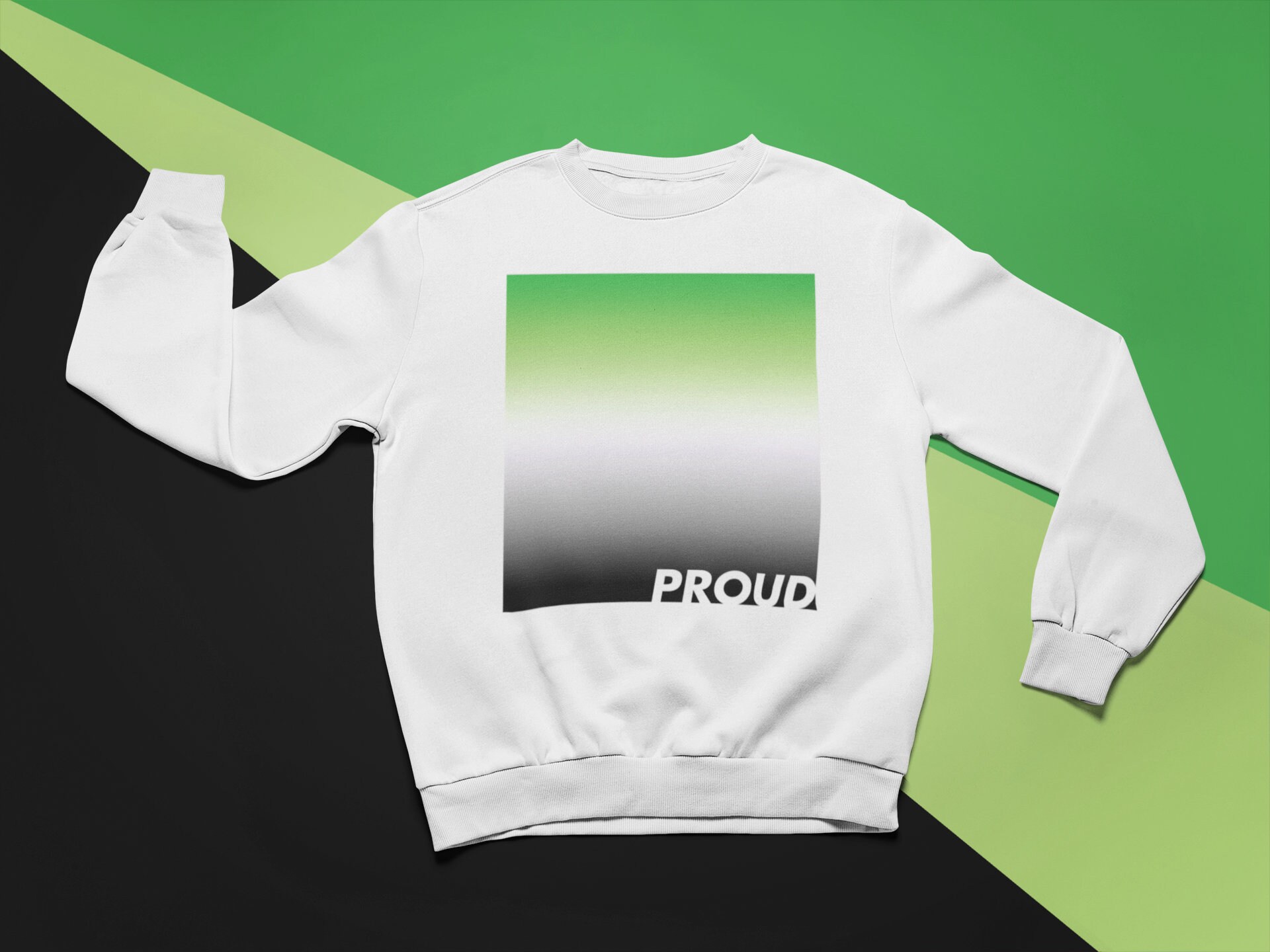 Aro Pride Sweatshirt Aromantic Pride Sweater Aromantic | Etsy