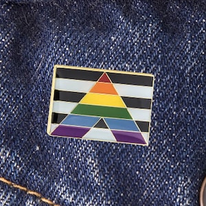 Ally Pin LGBTQ Ally Gift Straight Ally Enamel Pin Ally Badge Lapel Pin ...