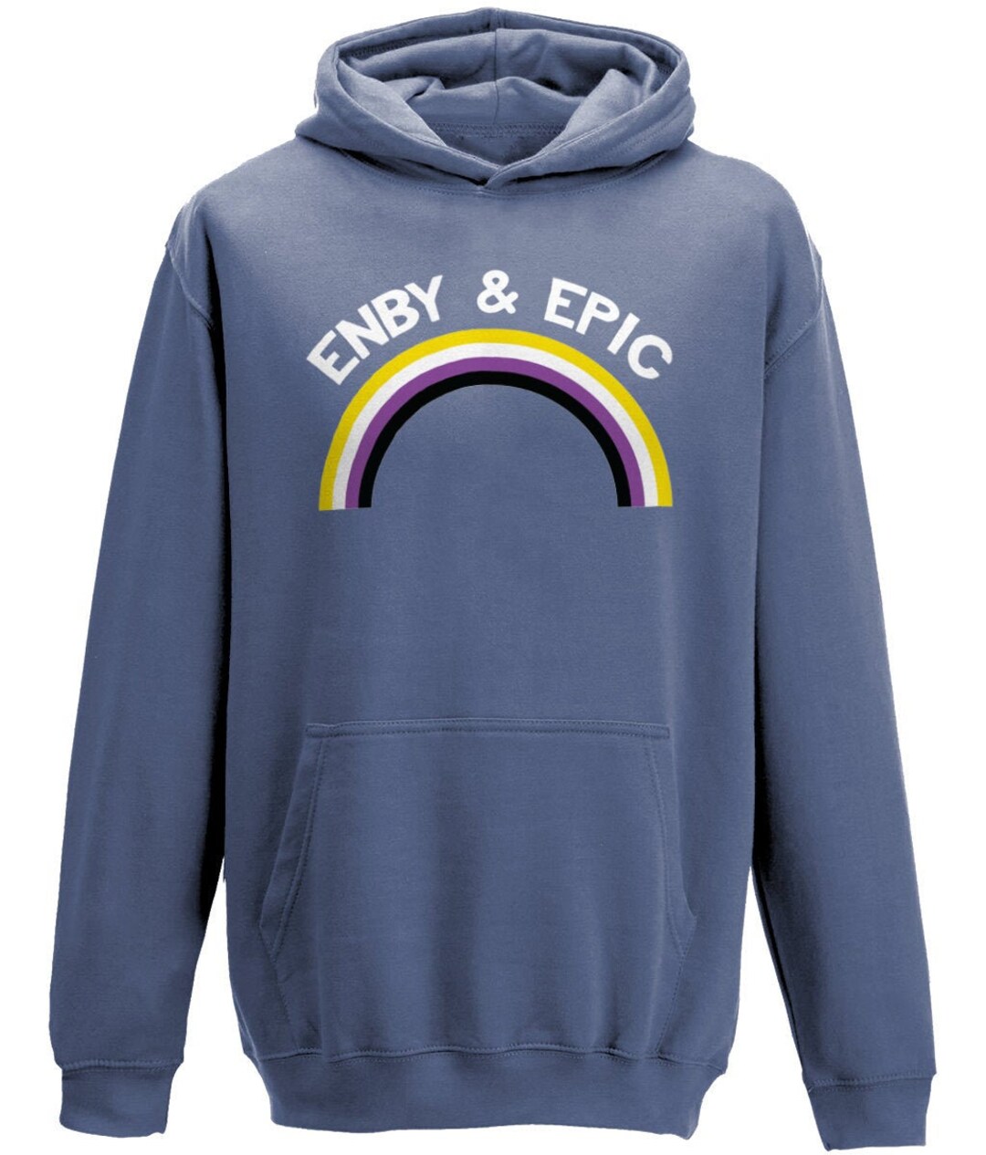 Non Binary Pride Hoodie Non-binary Clothing Non Binary Flag Unisex ...