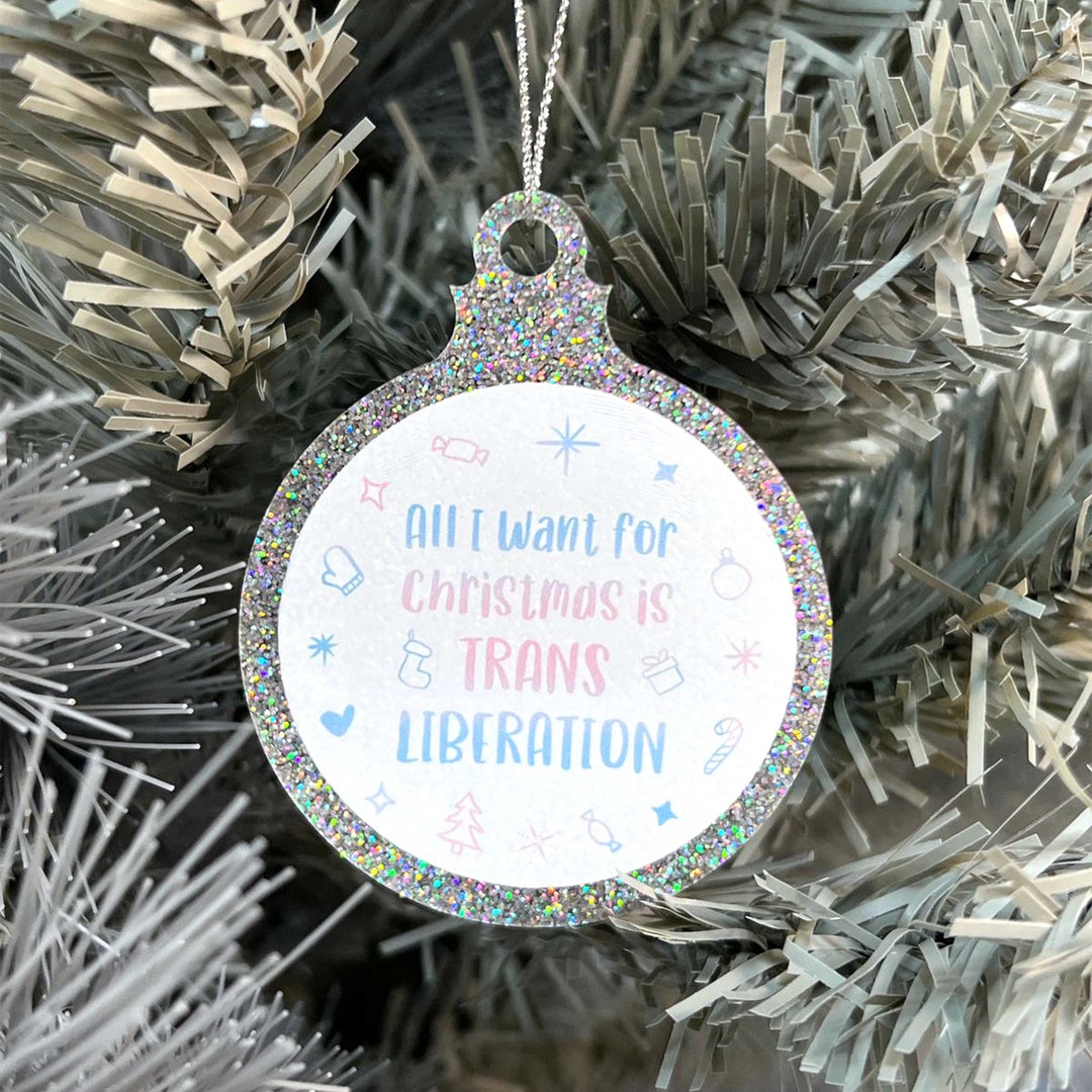Trans Christmas Ornament | Transgender Bauble | LGBTQ Xmas Decoration ...