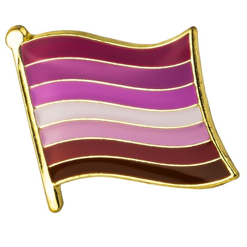 Lesbian Pin Lesbian Flag Pin Badge Lesbian Pride Pin Etsy Uk