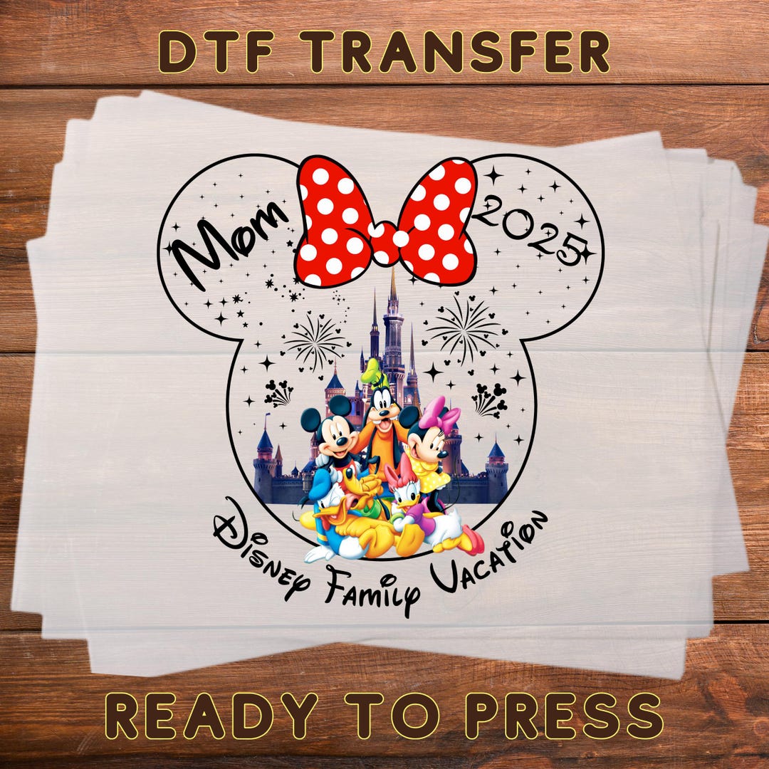 Custom Disney Trip Dtf Transfer, Disney Family Vacation Iron on ...
