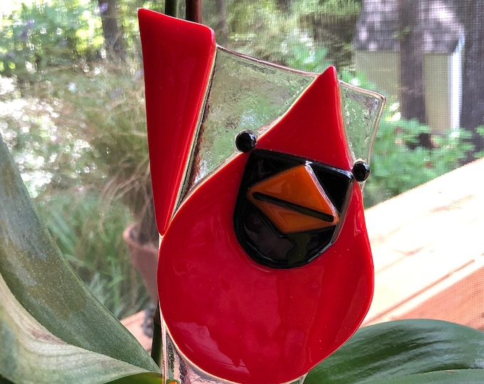 Whimsical Cardinal Plant Stake - Etsy