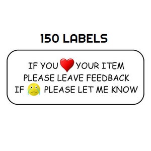 Feedback Labels Feedback Stickers - Etsy