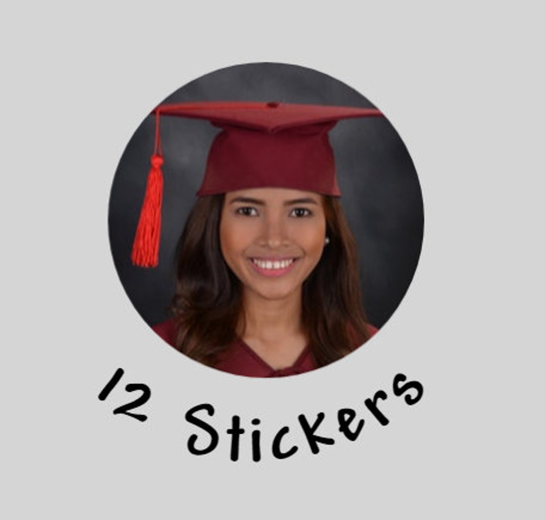 Graduation Photo Stickers Custom Photo Stickers Graduation Picture ...
