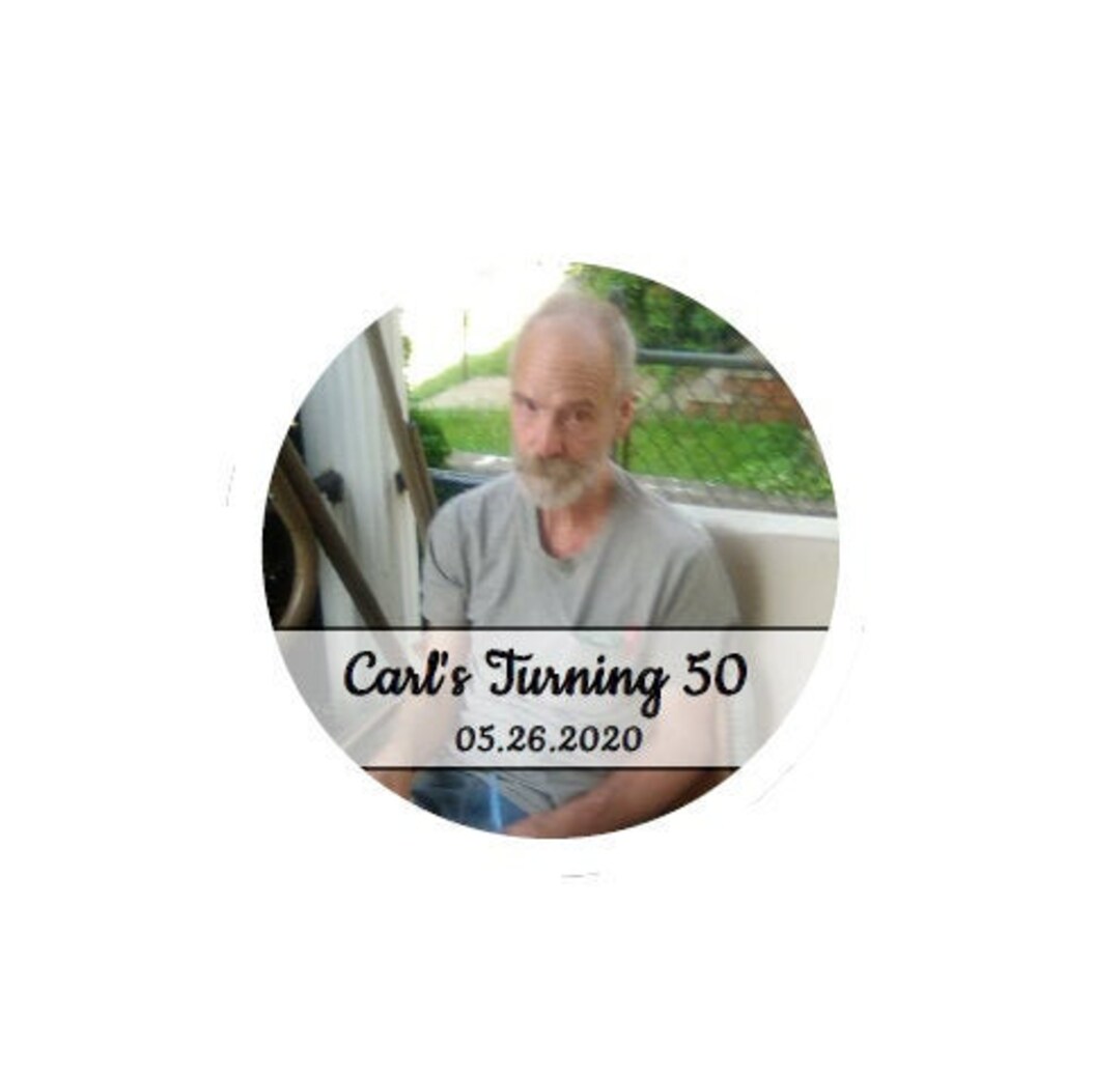 50th Birthday Custom Photo Stickers Personalized - Etsy