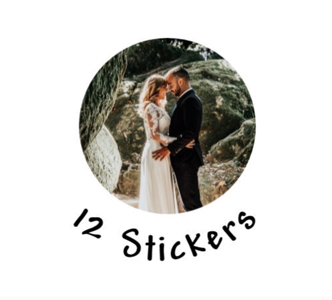 Wedding Photo Stickers Wedding Favors Stickers Save the Date Stickers ...