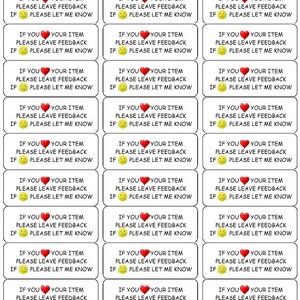 Feedback Labels Feedback Stickers - Etsy