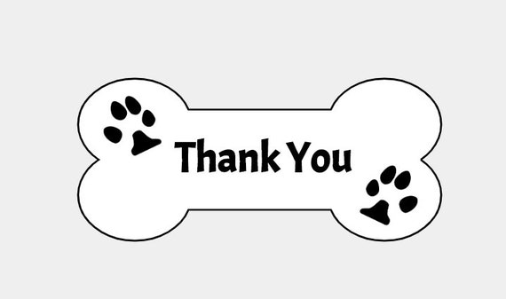 Dog Treat Labels Thank You Labels Stickers Bone Shape Address | Etsy