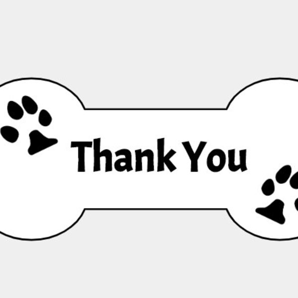Dog Bone Thank You - Etsy