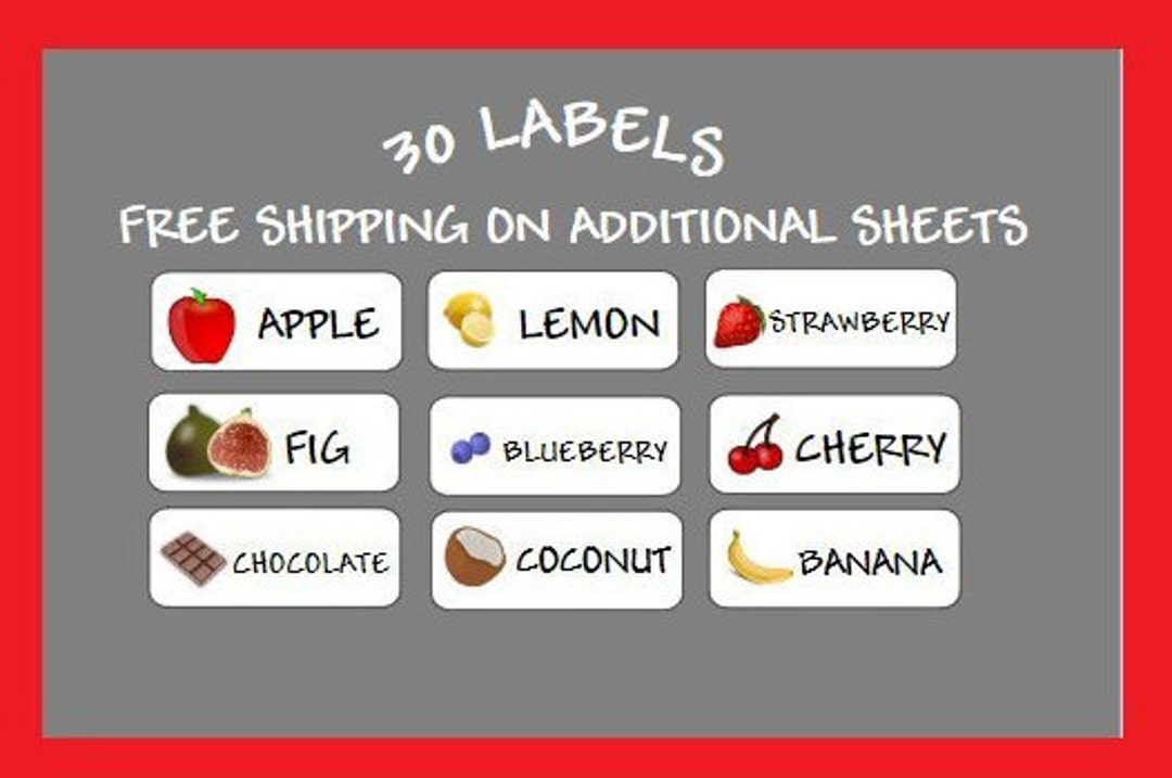 Flavor Labels Shop Labels Baking Supplies Candle Supplies Food Stickers ...