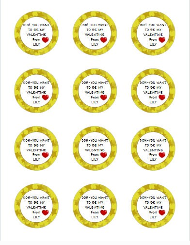 Play-doh Label Sticker Personalized Custom Valentines Day - Etsy