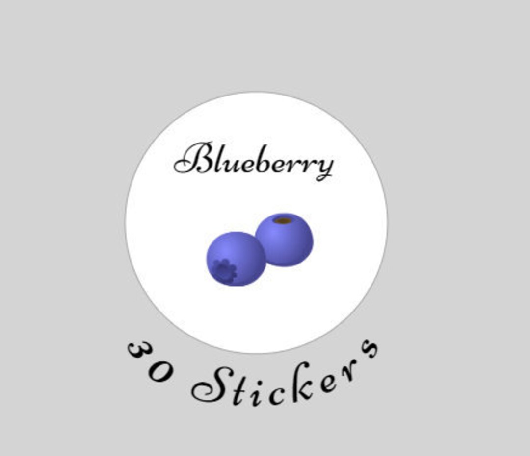 Flavor Labels Blueberry Labels Blueberry Stickers Packaging Supplies ...