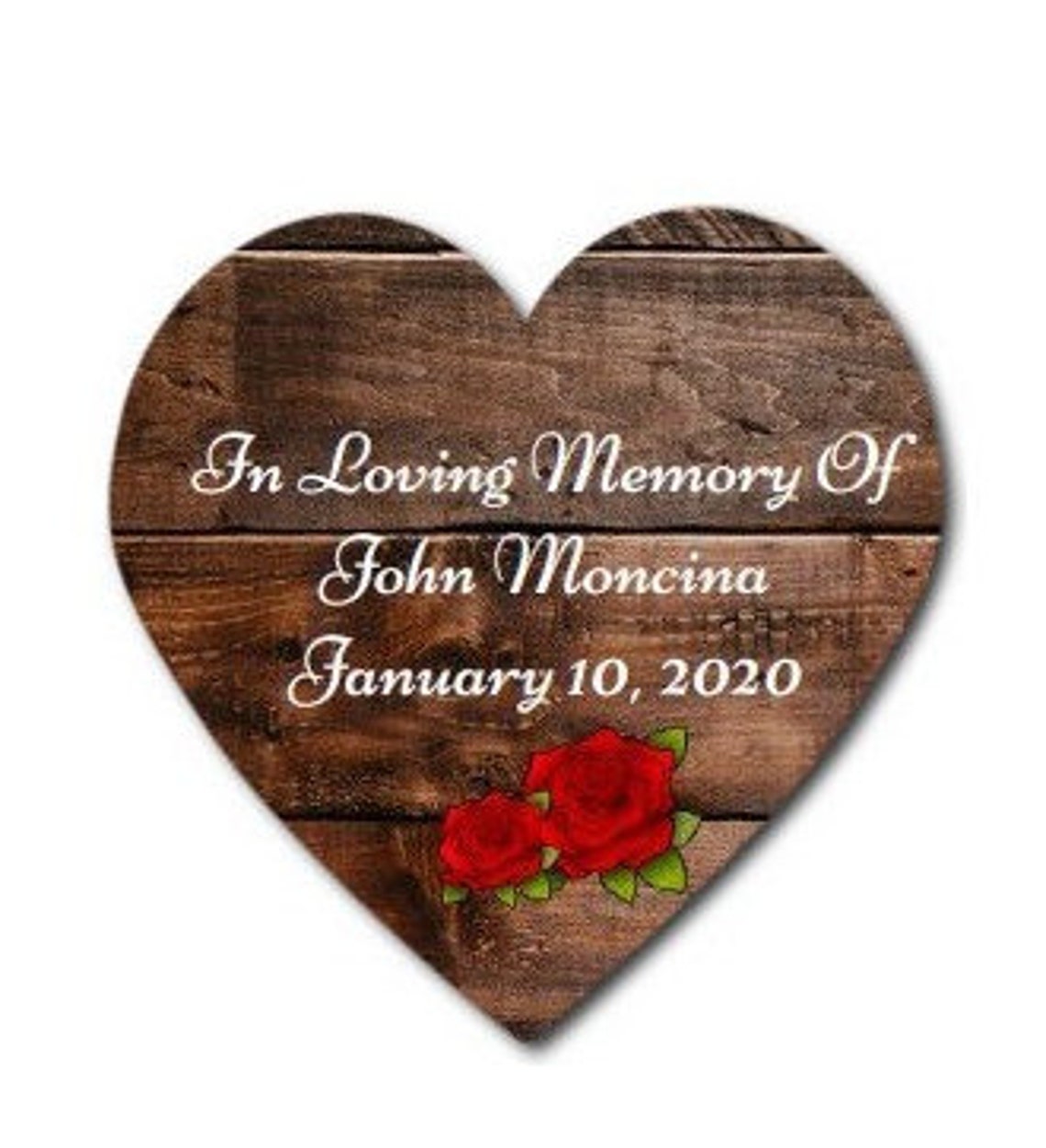 Memorial Stickers Heart Shape - Etsy