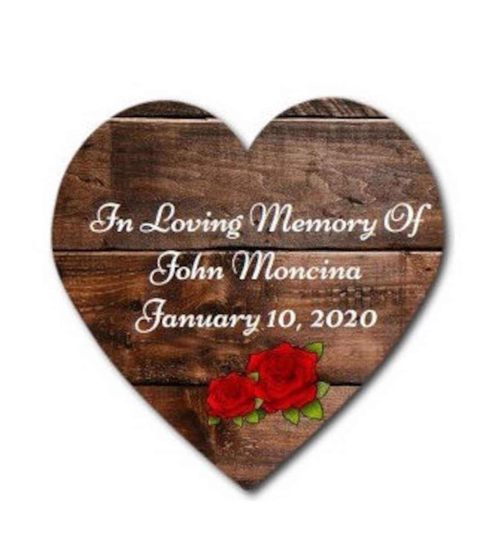 Memorial Stickers Heart Shape - Etsy