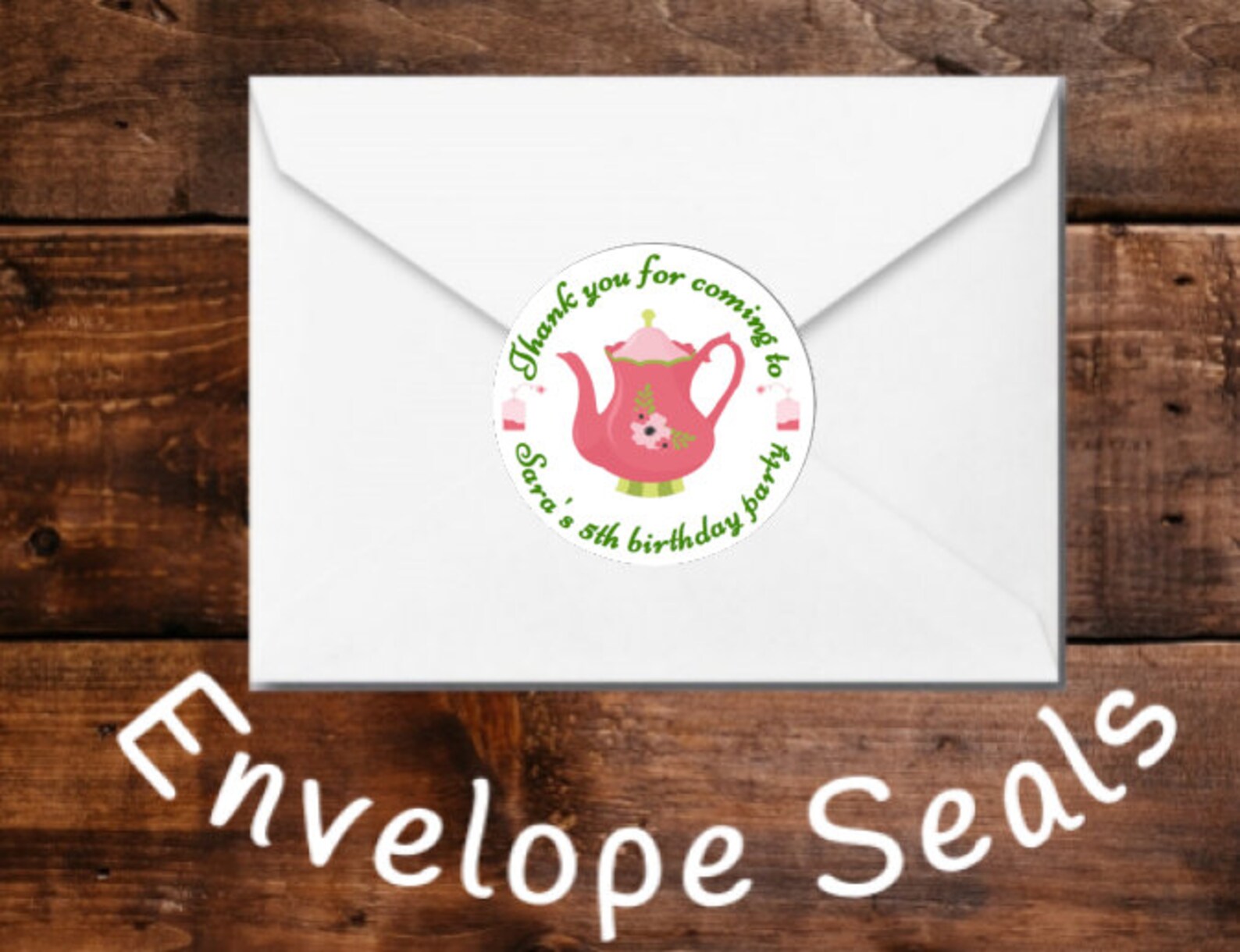 Tea Party Favor Stickers Personalized Custom Party Favor - Etsy