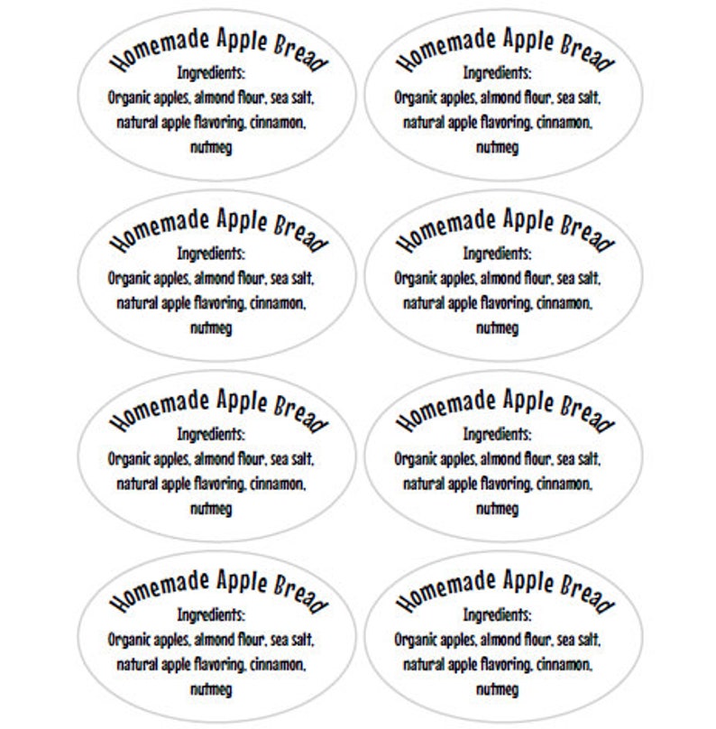 Ingredient Labels | Etsy