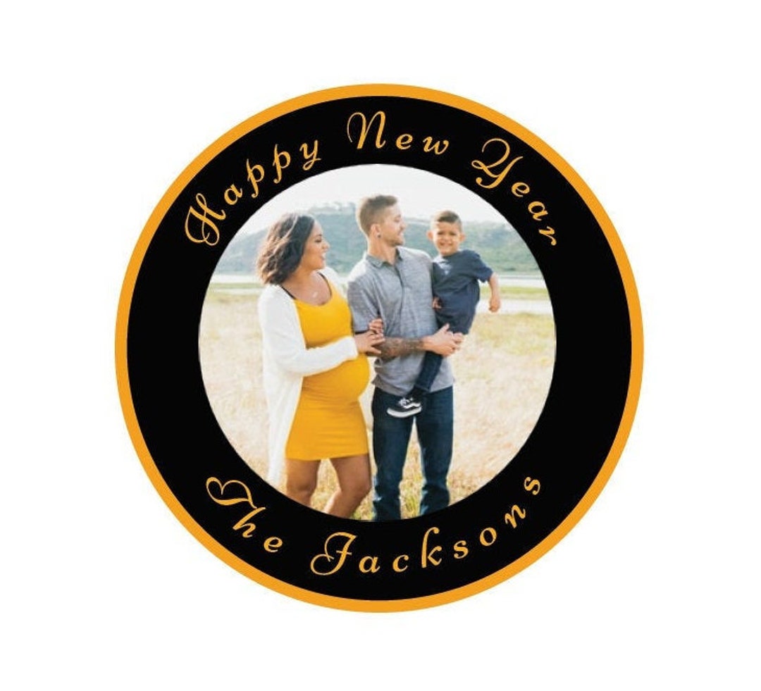 Happy New Year Stickers Custom Photo Stickers - Etsy