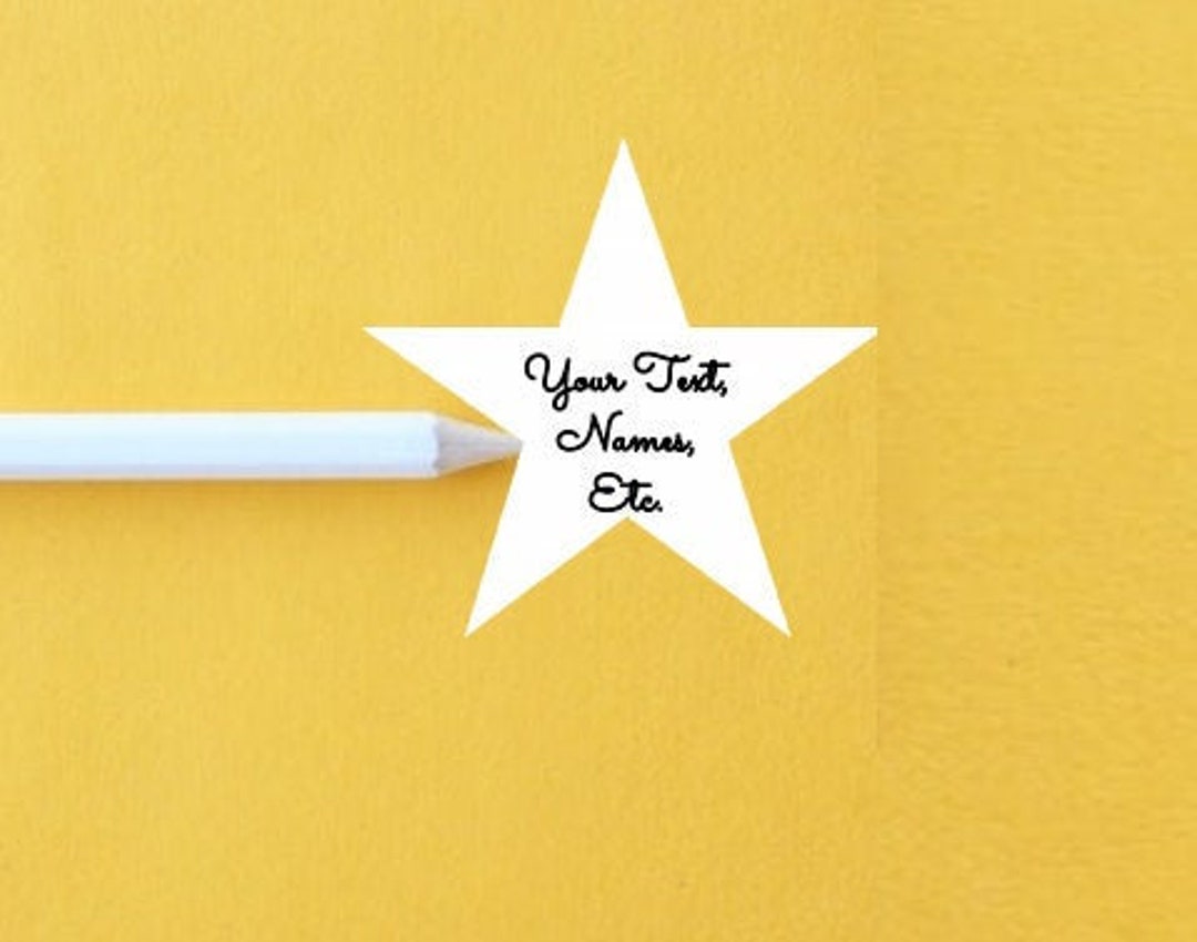 Custom Star Stickers 12 Personalized Star Stickers Favor Stickers ...