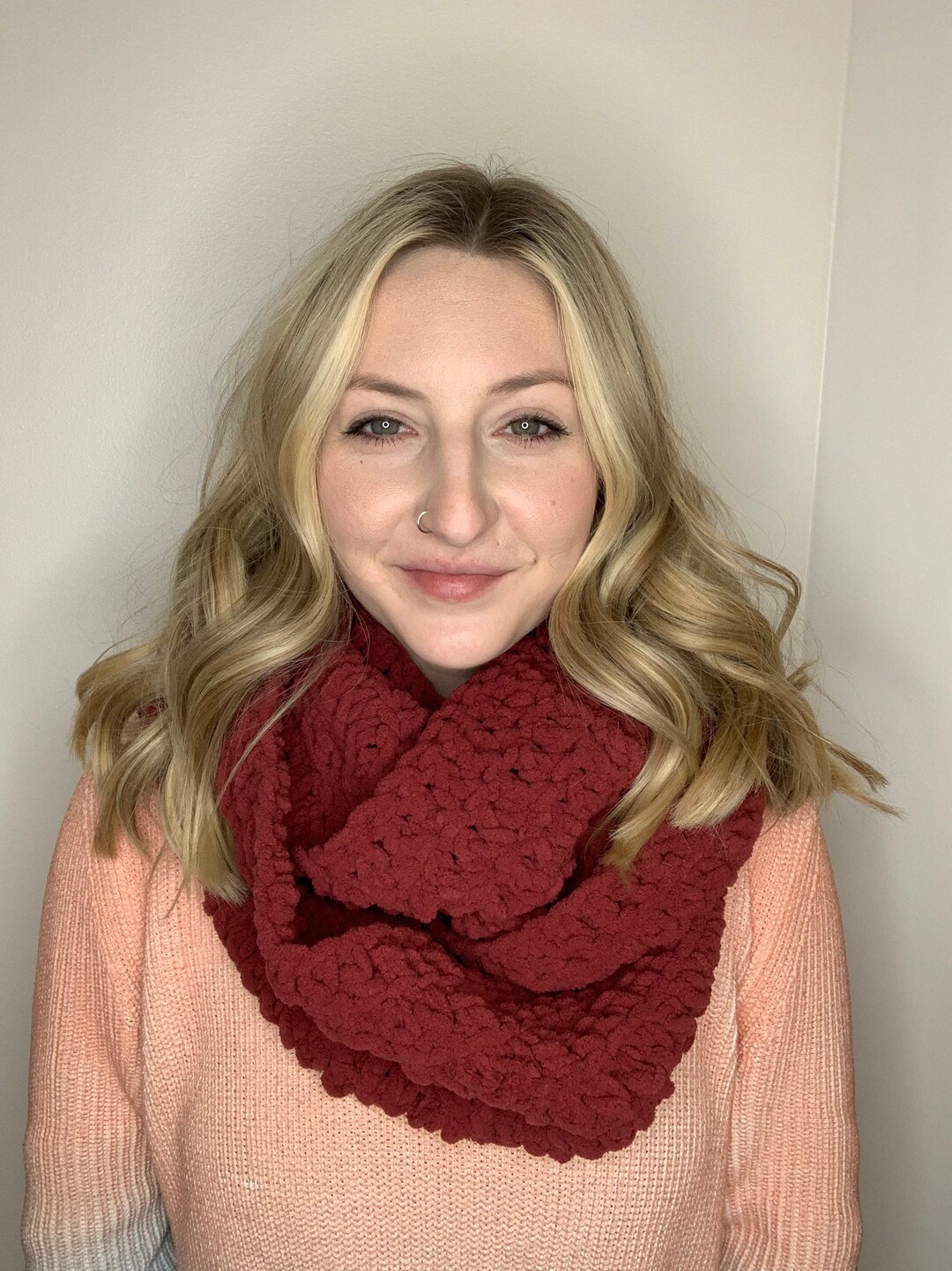 Red Infinity Scarf, Infinity Scarf, Winter Scarf, Chunky Scarf - Etsy