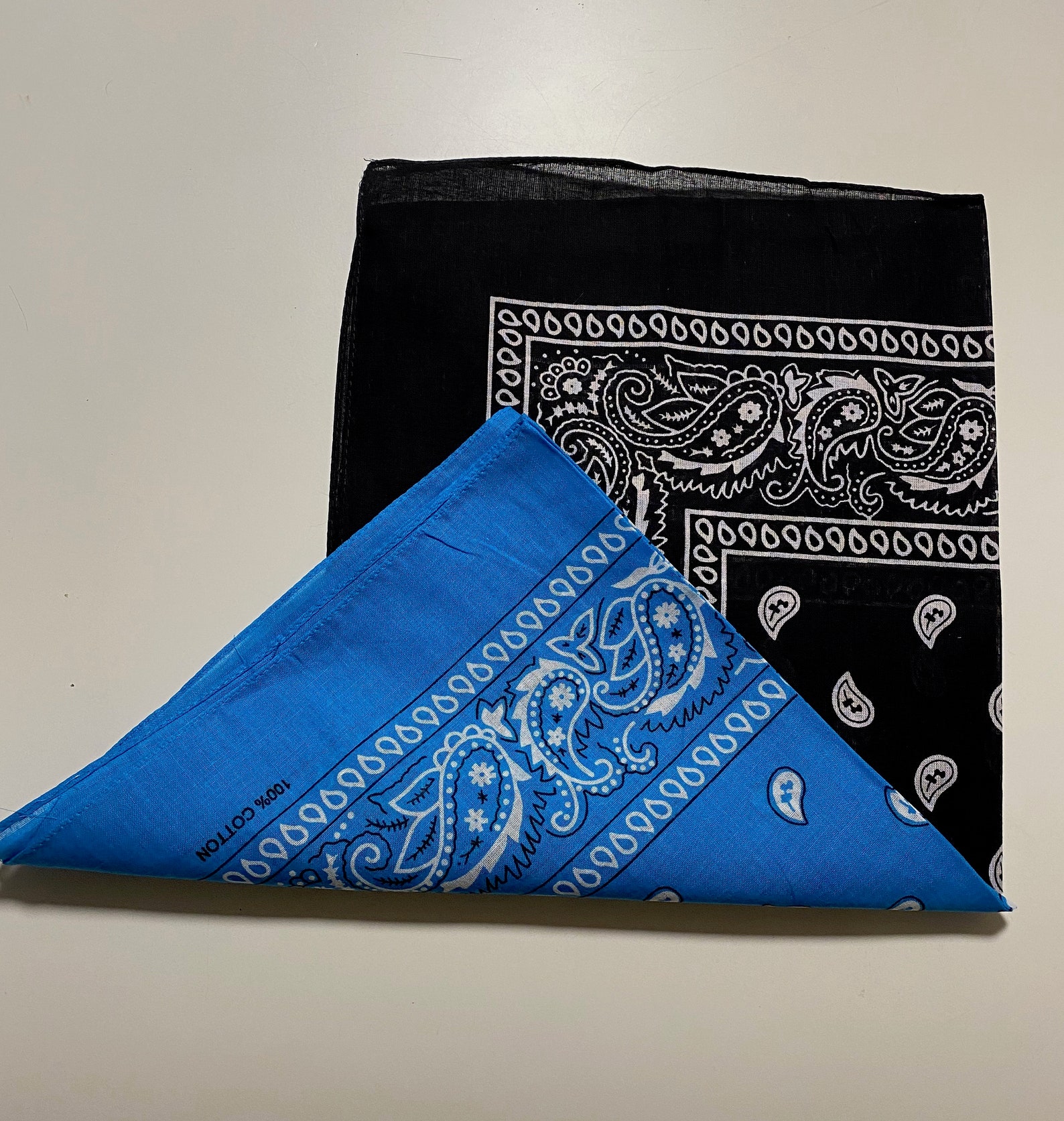 2 Bandanas + 1 Silicone Men Rings Black & Blue I Best Gift for Him ...