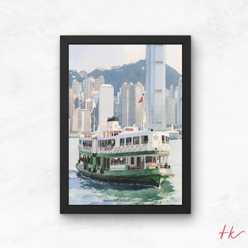 Hong Kong Harbor Print - Etsy
