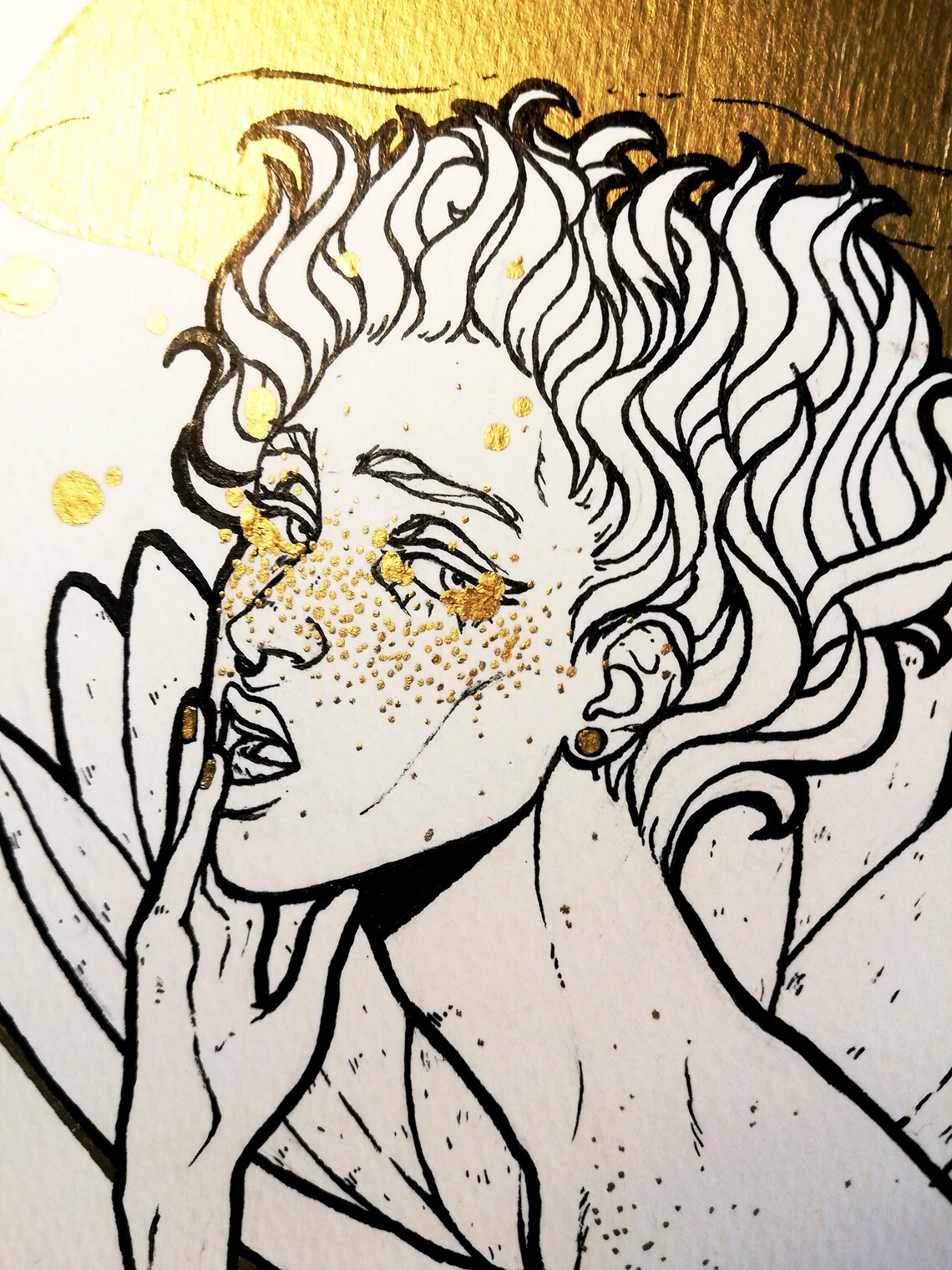 Paraphilia VI Dacryphilia Original Ink & Gold A4 Artwork - Etsy