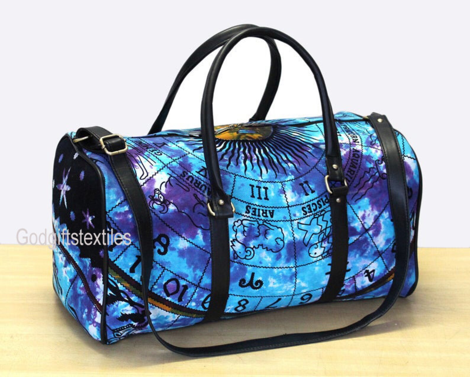 New Handmade Blue Tie Dye Ethnic Cotton Duffle Bag Travel - Etsy