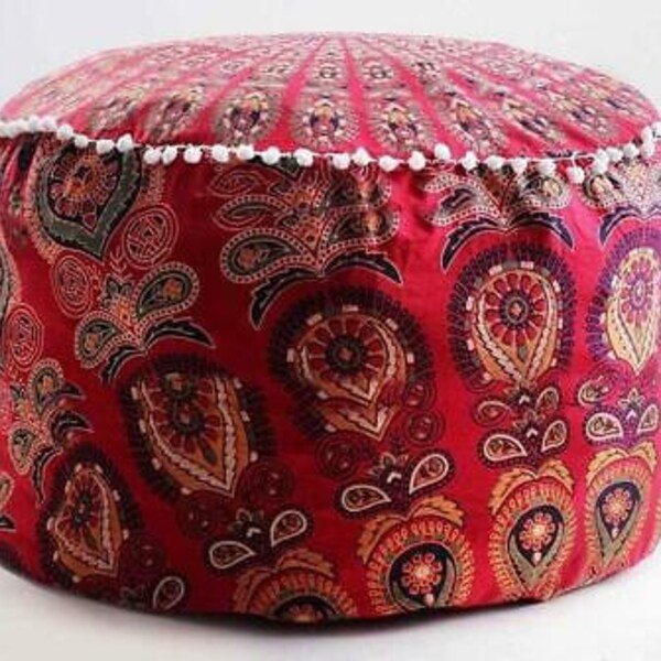 Red Pouf - Etsy