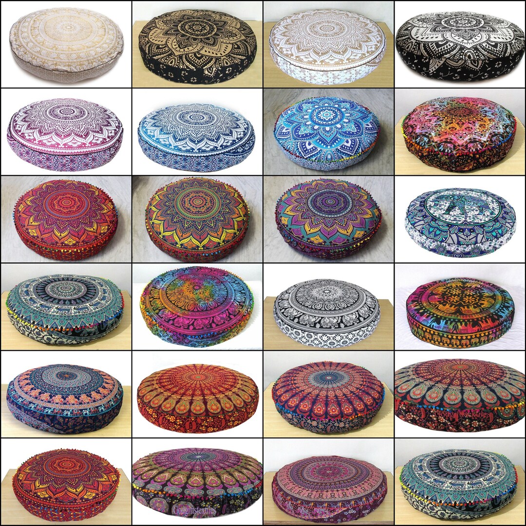 Round Large Cushion Covers 20 Pcs Wholesale Lot of 35 - Etsy