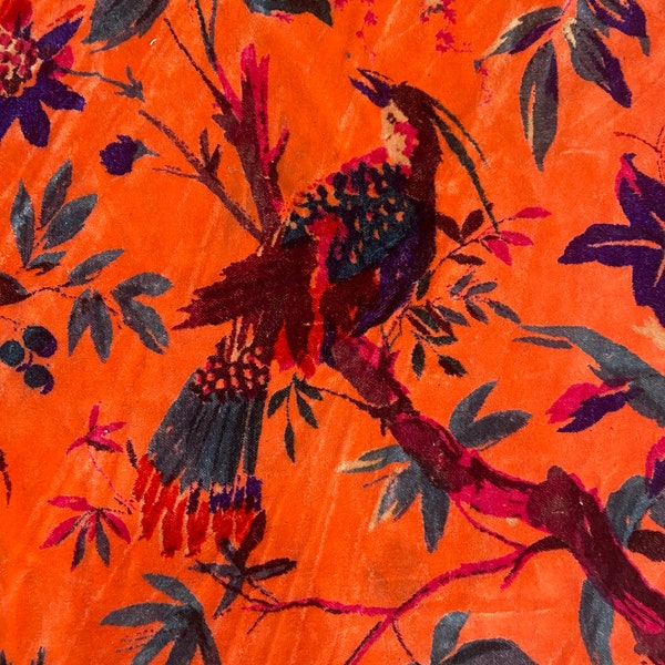 Orange Print Fabric - Etsy