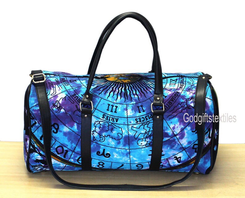 New Handmade Blue Tie Dye Ethnic Cotton Duffle Bag Travel - Etsy